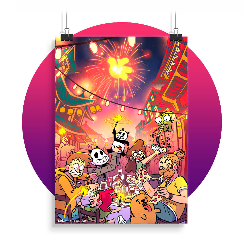 Poster A3 Giga-Auguri! – Gigaciao